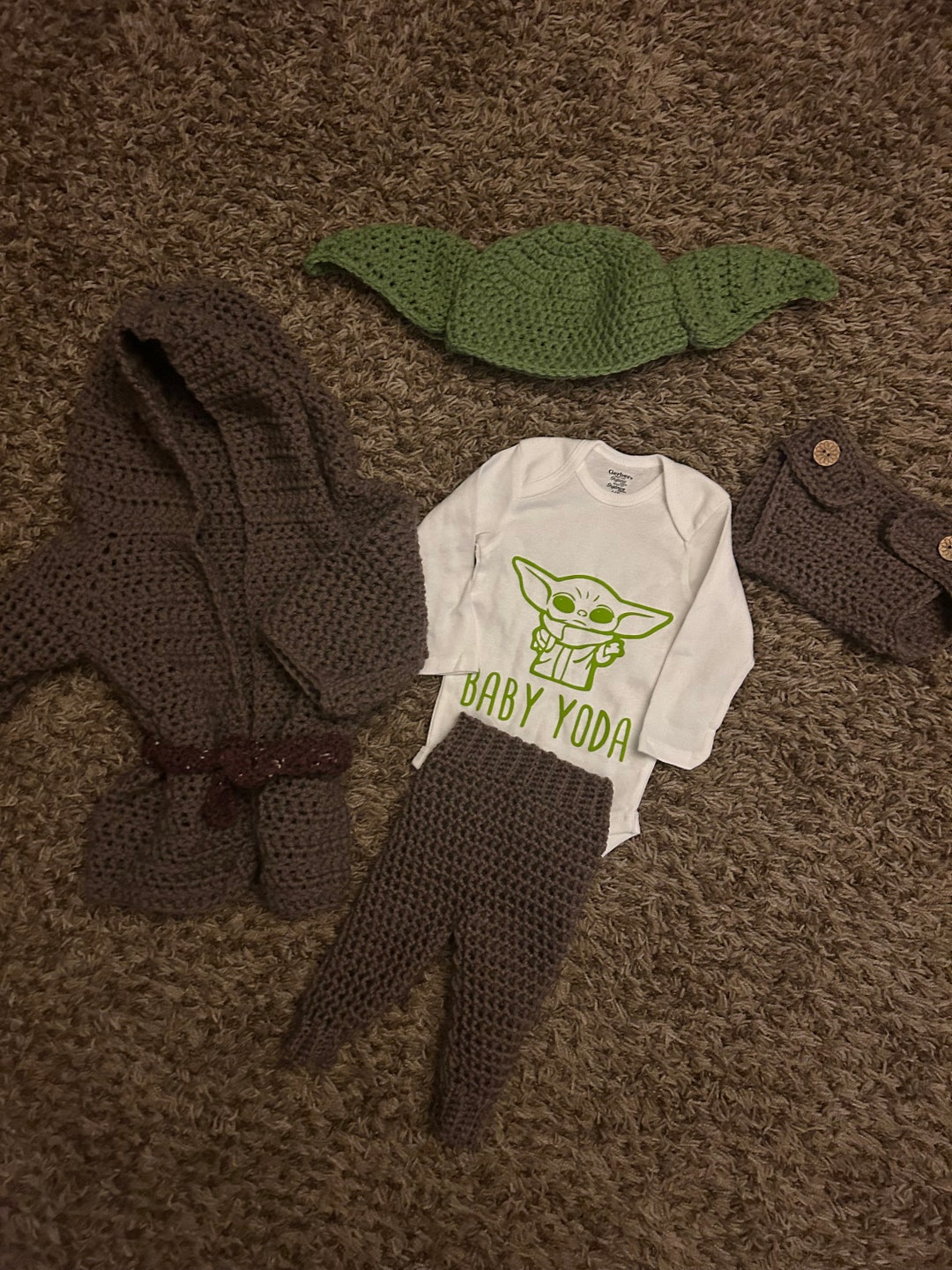 Yoda/grogu Baby Set baby Yoda Onsie Robe Diaper - Etsy