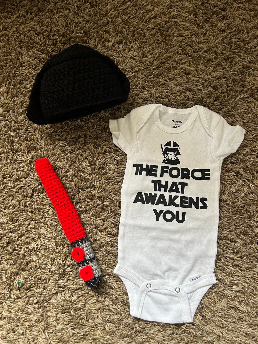 Darth Vader Baby Set the Force That Awakens You Onsie, Helmet, Midi ...