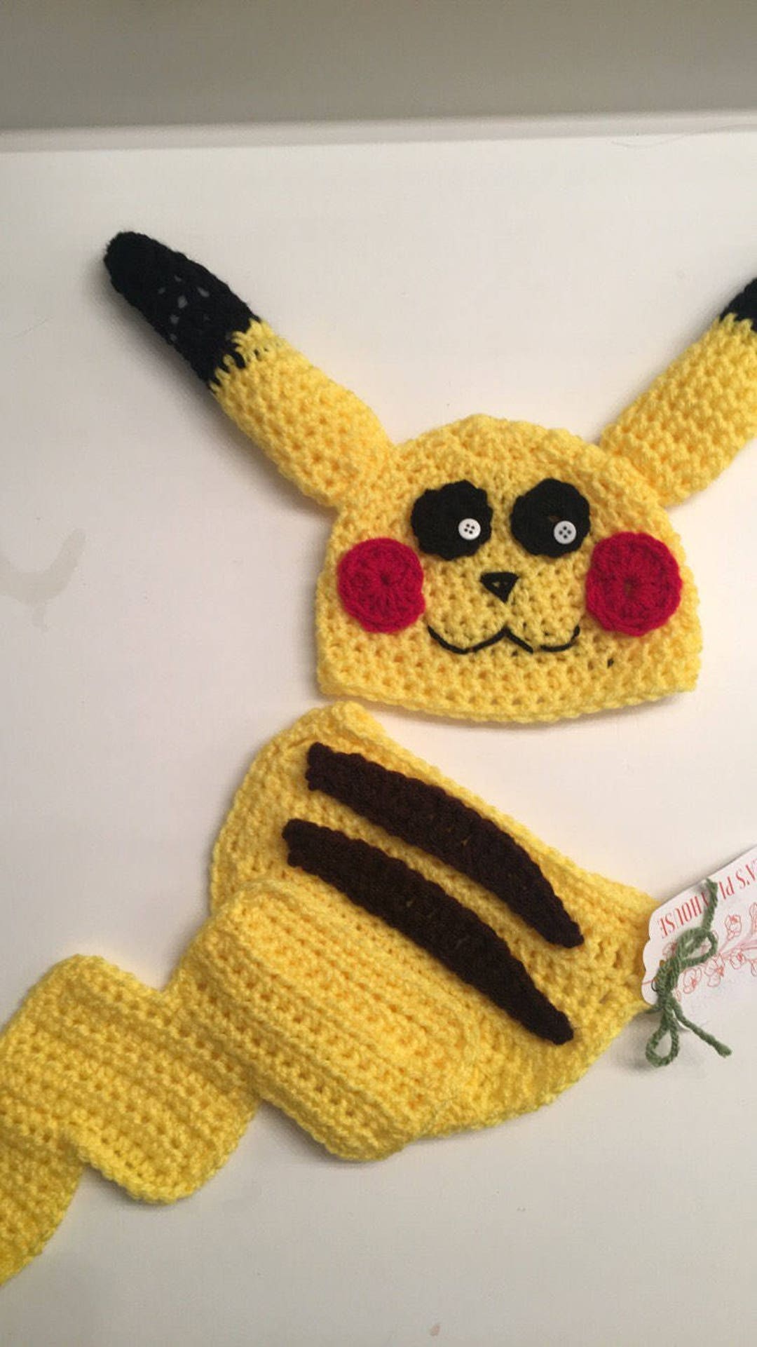 Pikachu Baby Set (hat,diaper Cover) - Etsy