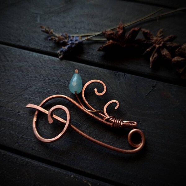Copper Shawl Pin - Etsy