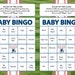 Baby Shower Bingo Game BASEBALL Theme _instant Digital Download_set of ...