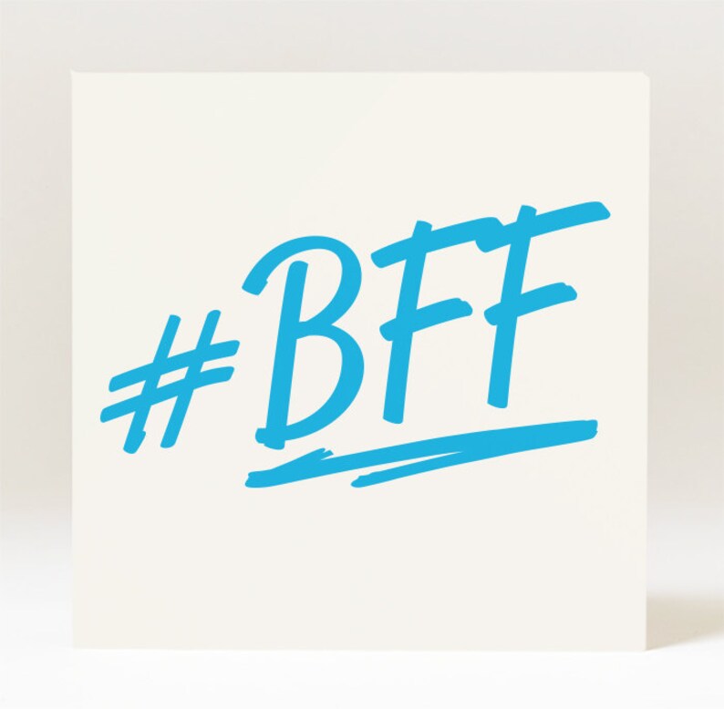 Hashtag BFF Best Friend Forever Card - Etsy