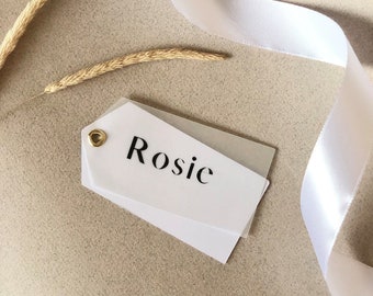 Place Card Place Name Place Setting Vellum Place Card Hanger Name Tag ...