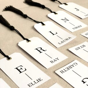 Tassel Place Card Place Name Place Setting Vellum Place Card Hanger ...