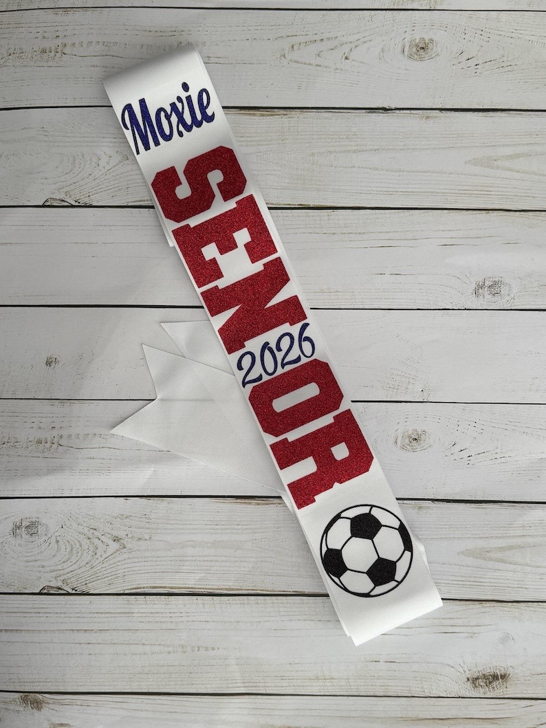 Personalized Senior Soccer Sashes - Etsy
