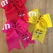 M&M Candy Inspired Cheer Bow - Etsy