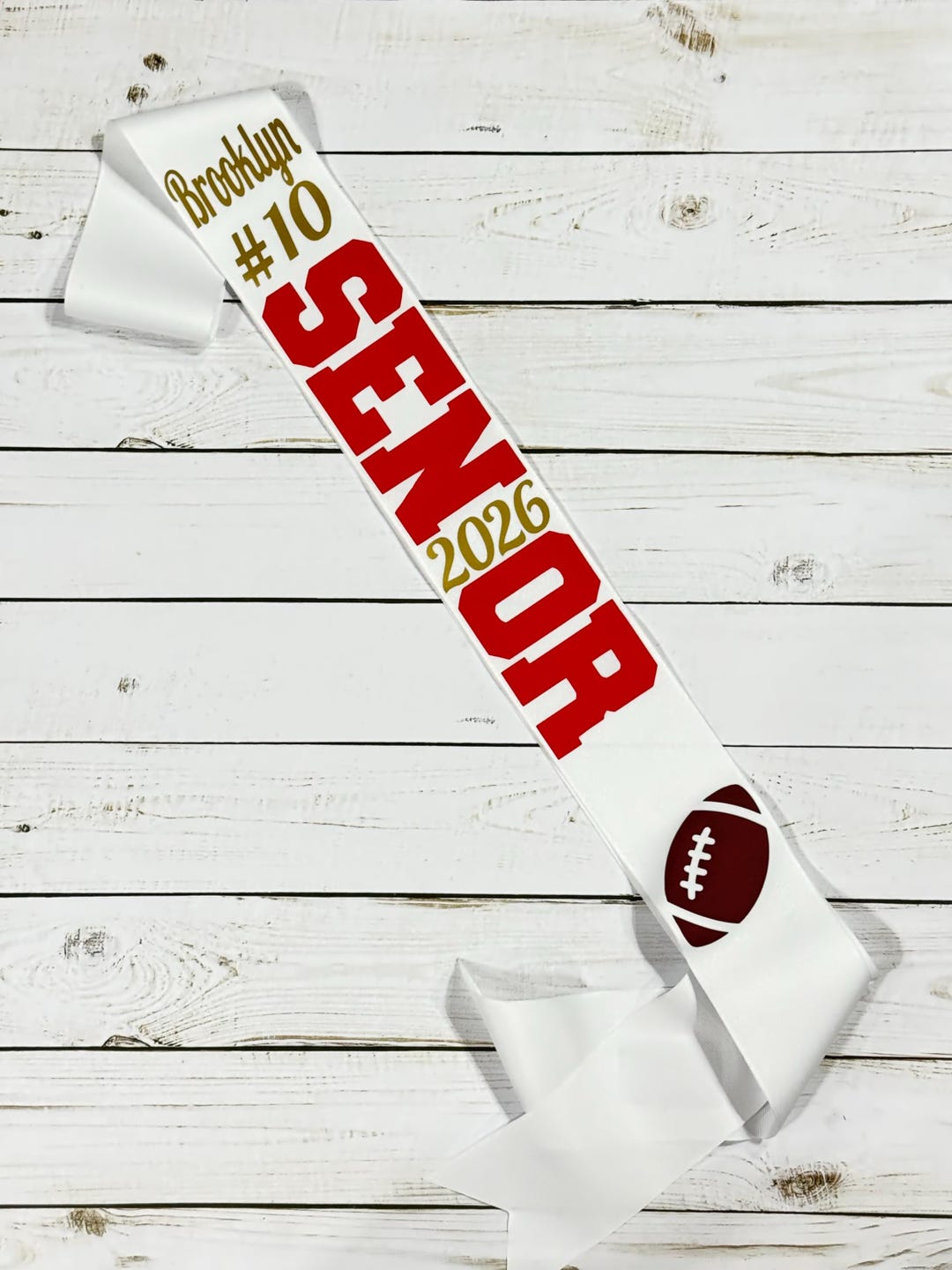 Personalized Senior Football Sash: Grosgrain Graduation Sash - Etsy