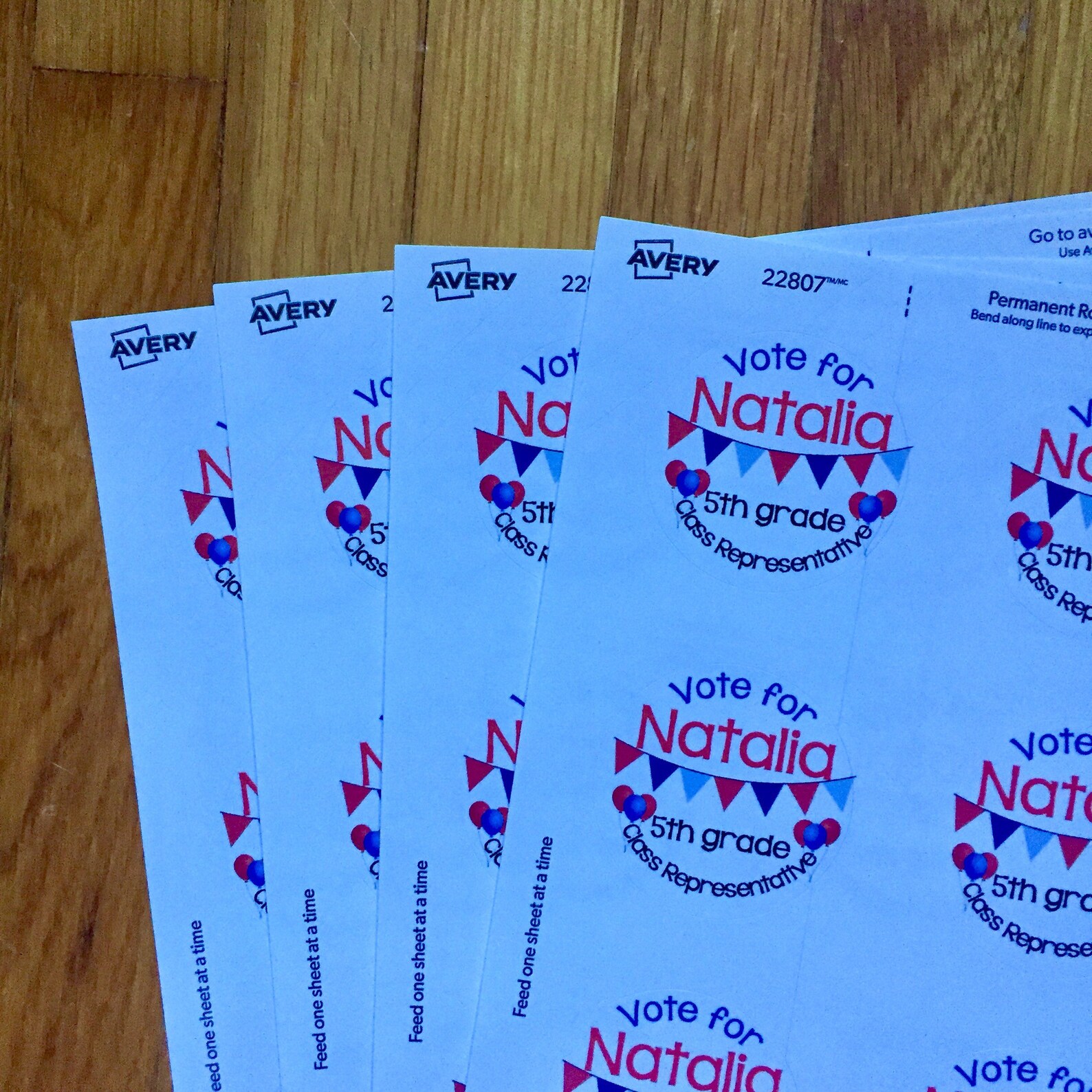 Personalized Labels Class Election/student Council/election Stickers - Etsy