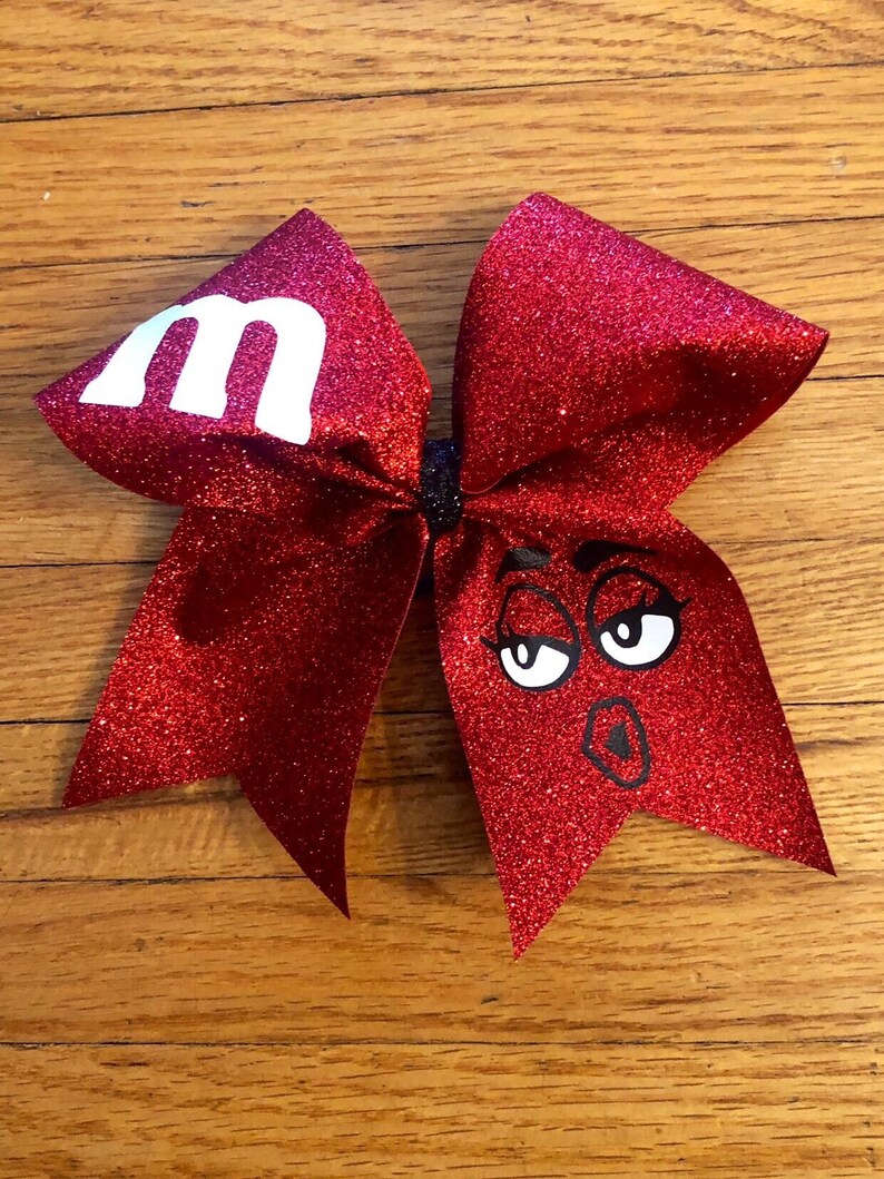 M&M Candy Inspired Cheer Bow - Etsy