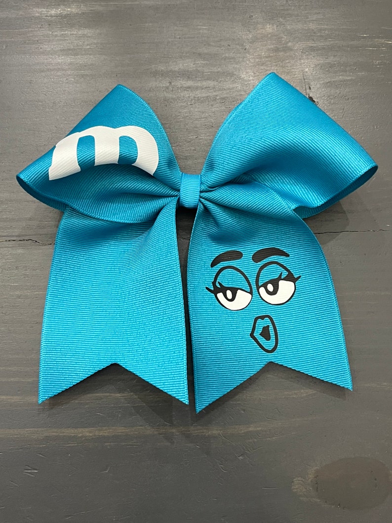 M&M Candy Inspired Cheer Bow - Etsy