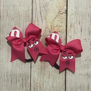 M&M Candy Inspired Cheer Bow - Etsy