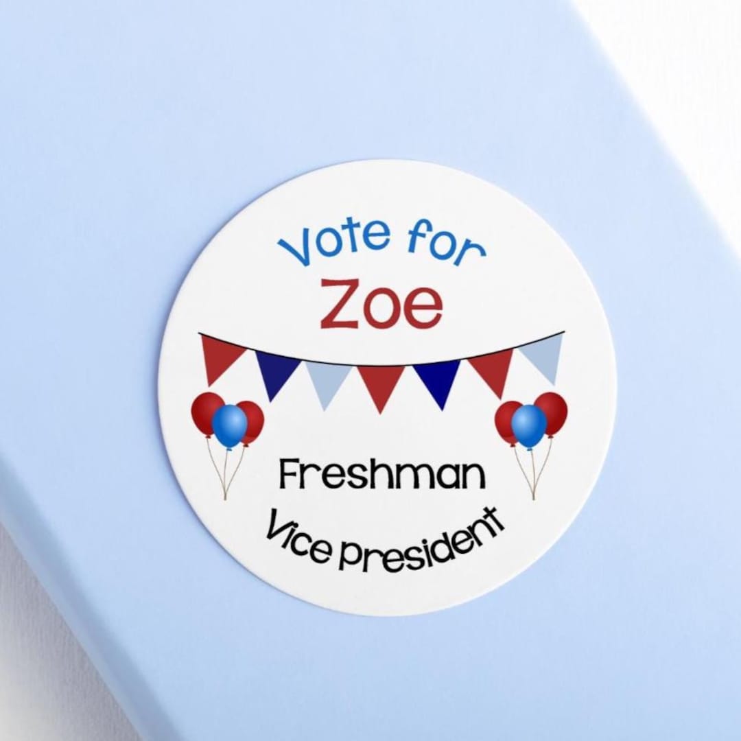 DIGITAL - Personalized Labels Class Election/student Council/election ...