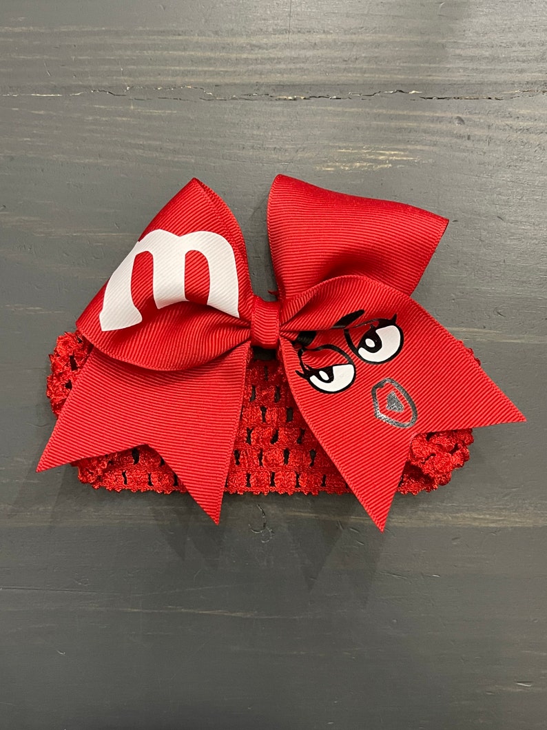 M&M Candy Inspired Cheer Bow - Etsy Canada