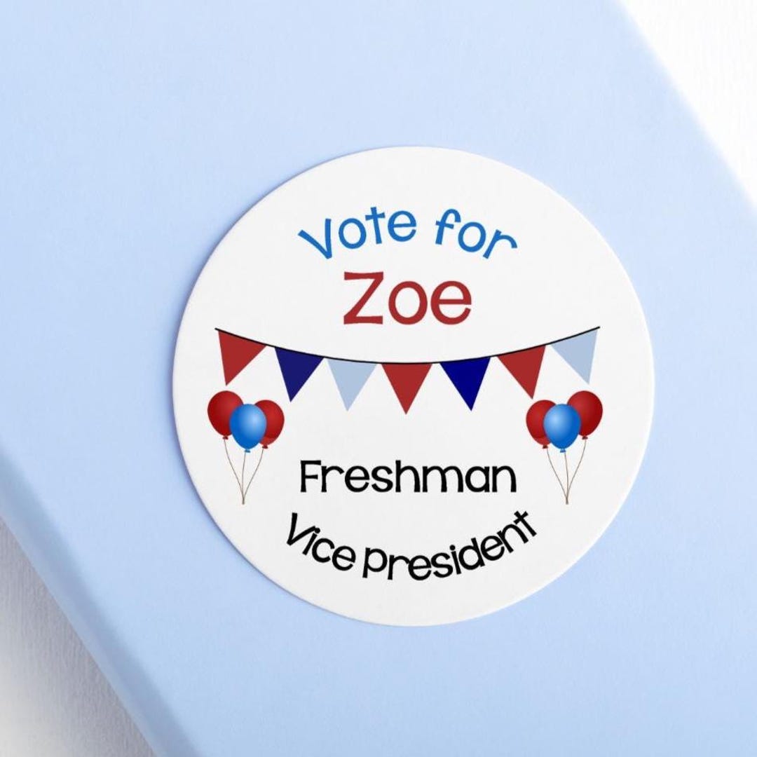 Personalized Labels Class Election/student Council/election Stickers - Etsy
