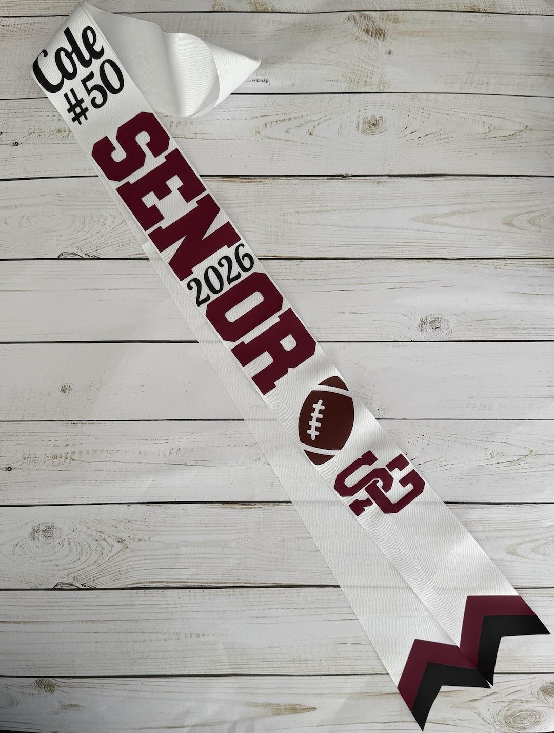 Personalized Senior Football Stole/sash: Custom Grosgrain Ribbon - Etsy