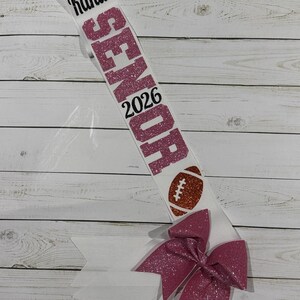 Personalized Senior Football Sash: Grosgrain Graduation Sash - Etsy