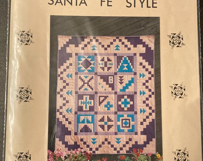 1989 Vintage Santa Fe Style Quilt Quilting Pattern Patchwork Barbara ...