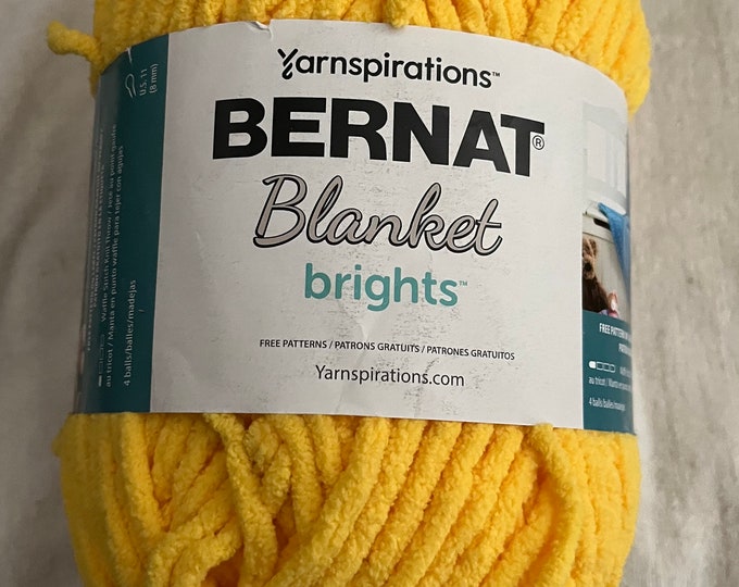 Bernat Blanket Bright School Bus Yellow 12003 Knitting Polyester Yarn ...