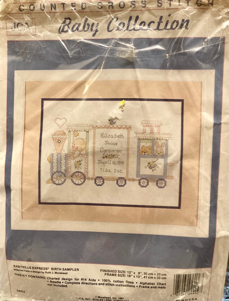 1991 Vintage JCA Baby Collection Babyville Express Train Birth ...