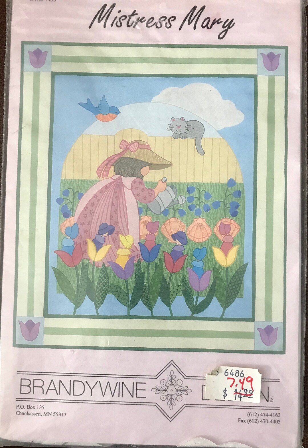 1997 Mistress Mary Gardening Floral Wall Hanging Quilt Block Quilting ...