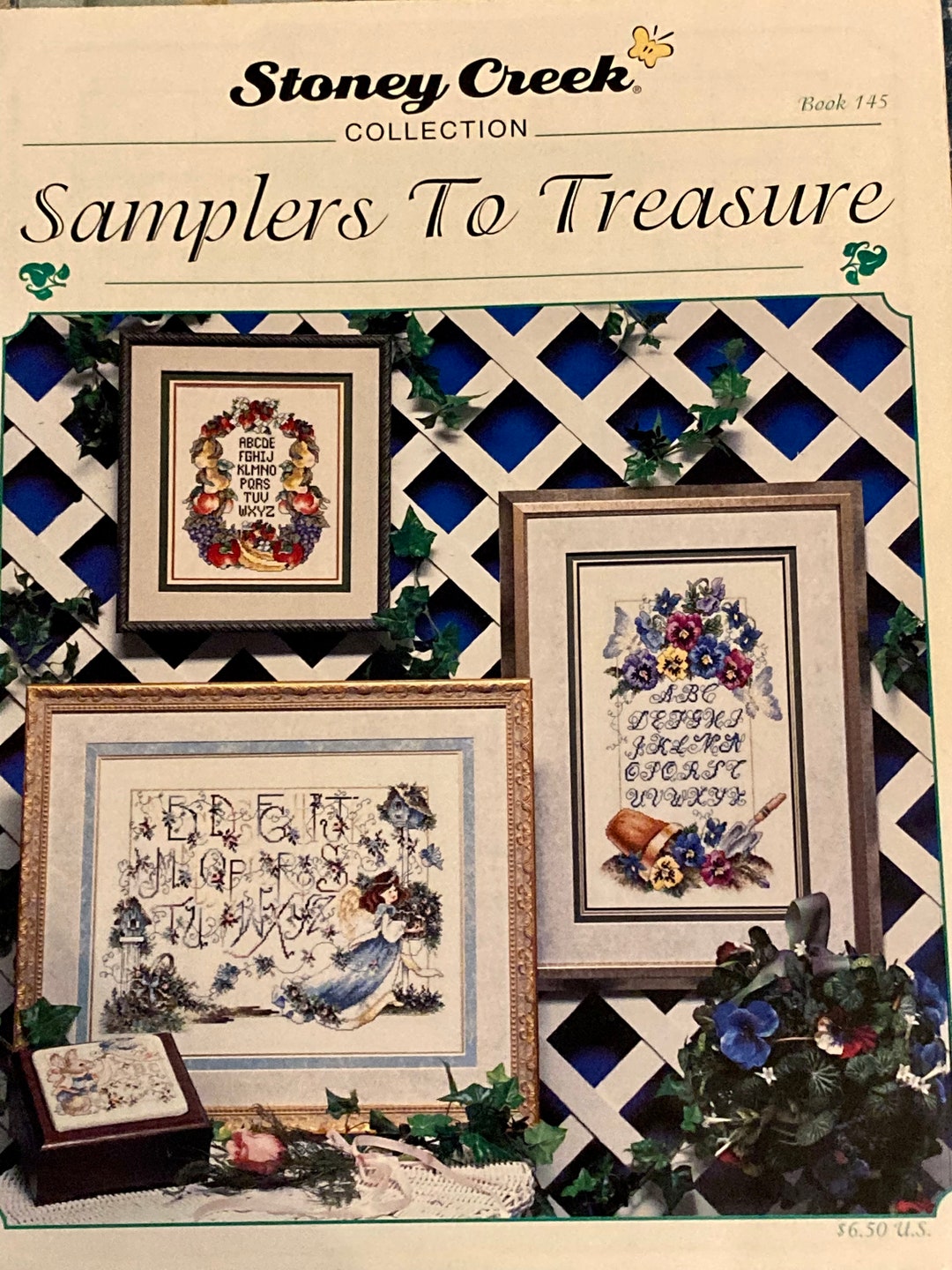 Vintage 1996 Stoney Creek Samplers to Treasure Counted Cross Stitch Pattern Booklet Leisure Arts ...