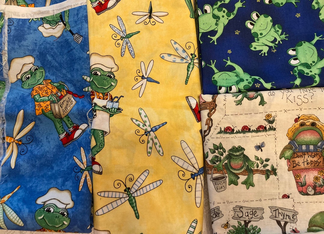 New Quilt Fabric Dianna Marcum and Fabri-quilt Frog Prints Quilting ...
