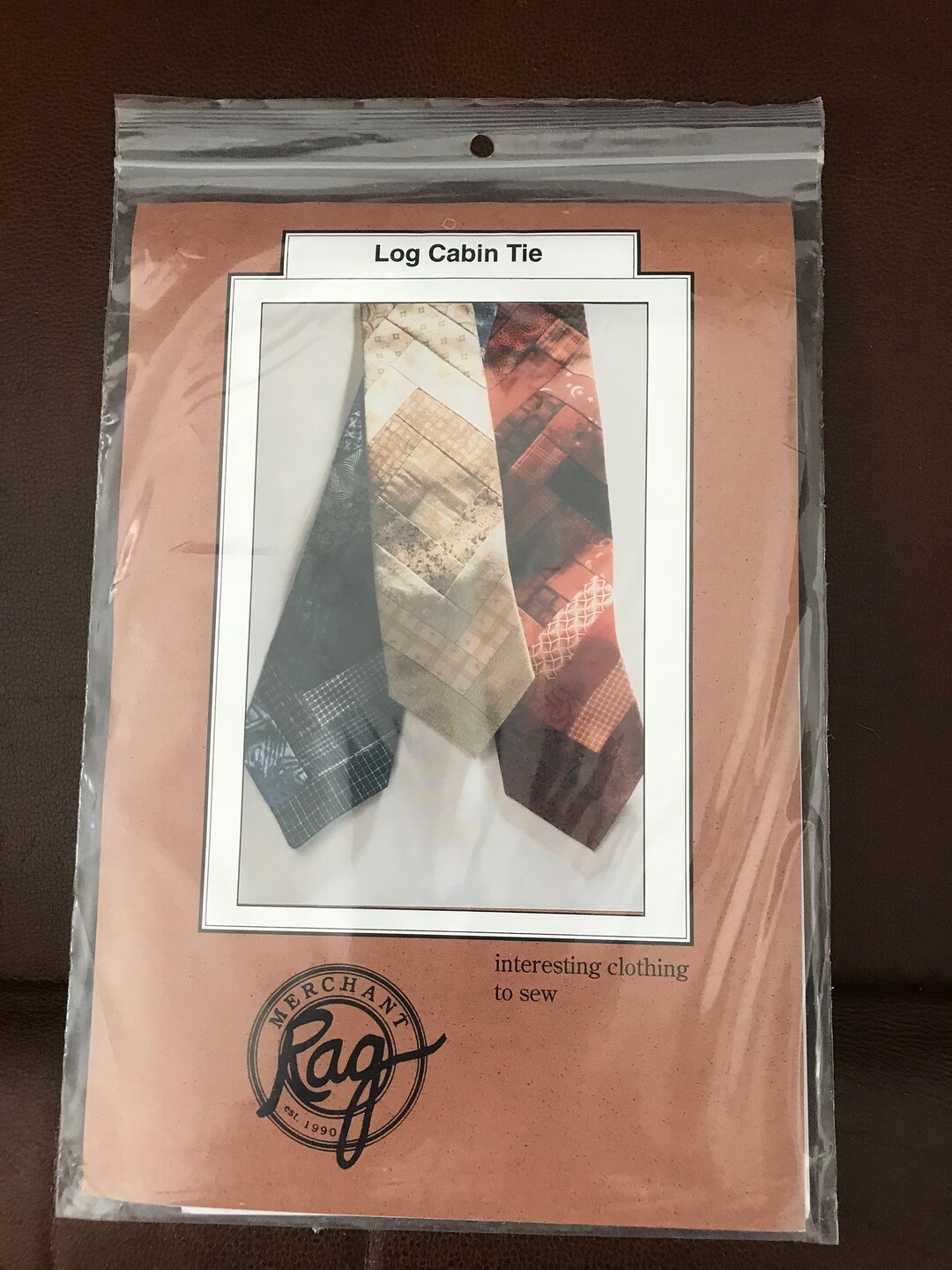 Vintage 1995 Mead Rag Merchant Log Cabin Tie Quilt Pattern Jill Abeloe ...