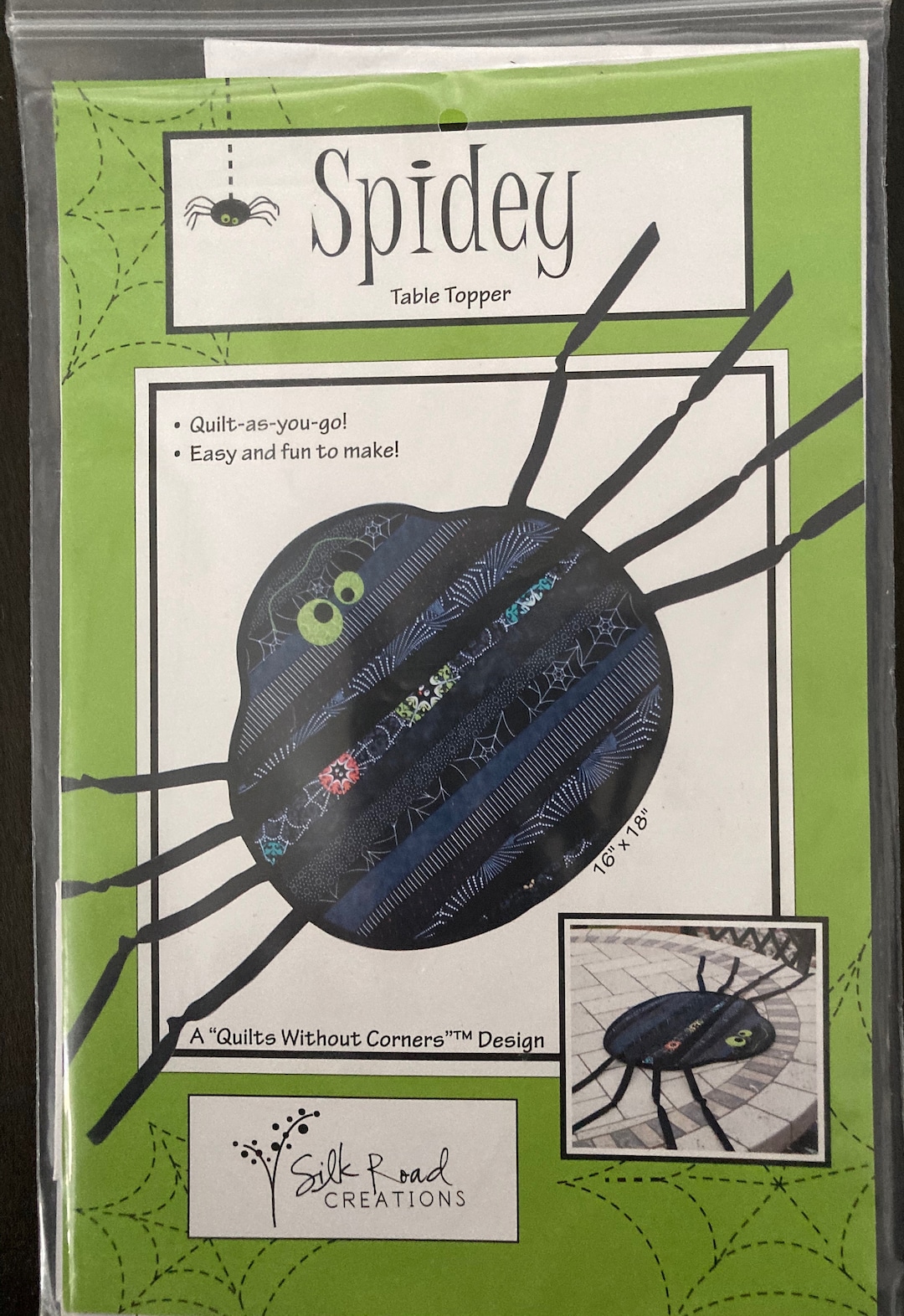 Vintage Quilts Without Corners Pattern Spidey Halloween Spider Quilt ...