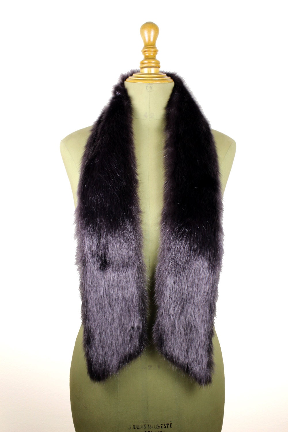 Authentic Vintage Fur Collar Dark Gray Color - Etsy