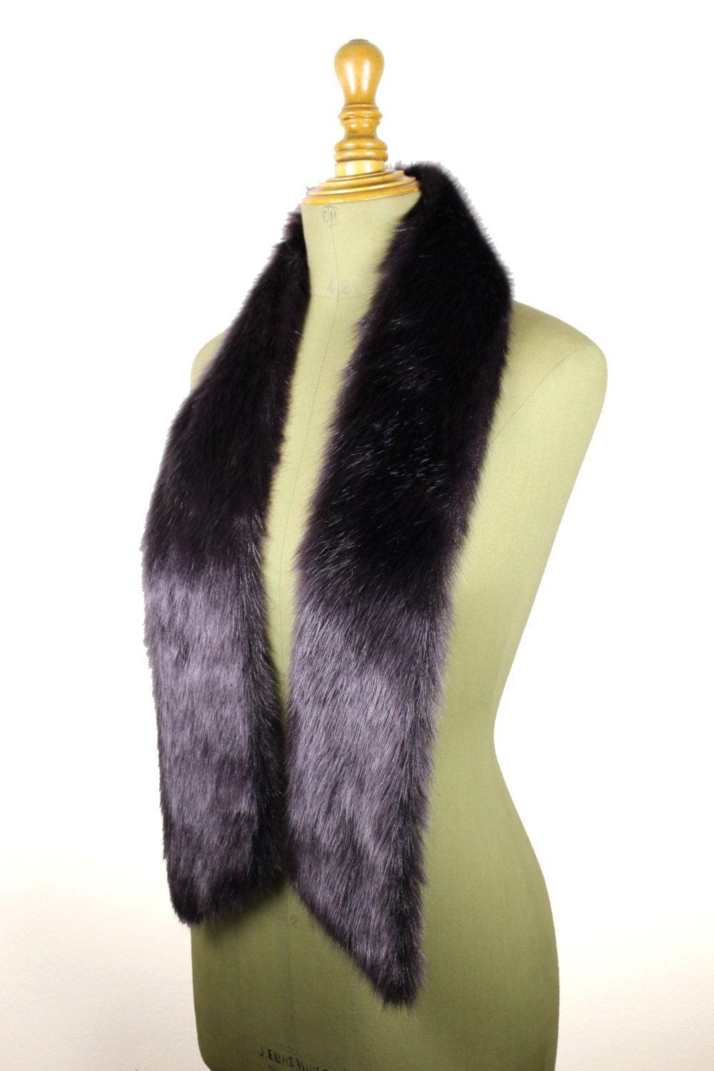 Authentic Vintage Fur Collar Dark Gray Color - Etsy