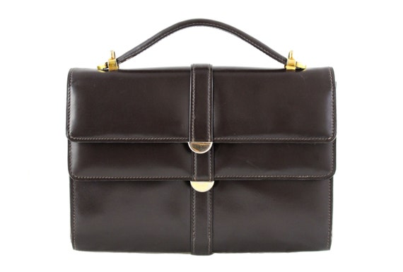 Vintage MORABITO Small Brown Leather Handbag - Gem