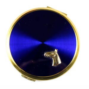 Vintage Stratton Powder Compact Case Blue Horse - Etsy