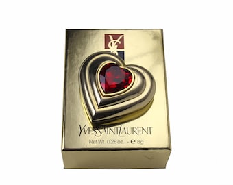 Vintage Yves St Laurent Jewelled Compact Powder Heart Shape - Etsy