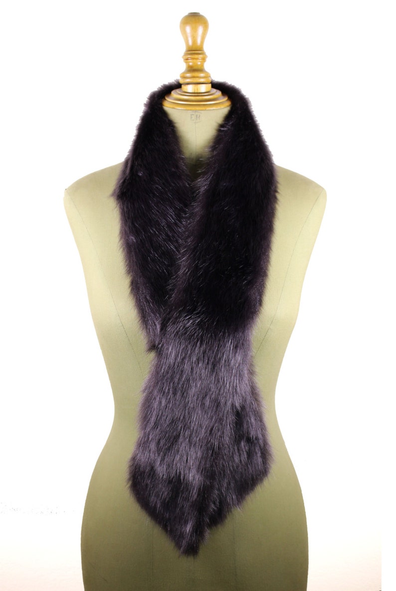 Authentic Vintage Fur Collar Dark Gray Color - Etsy