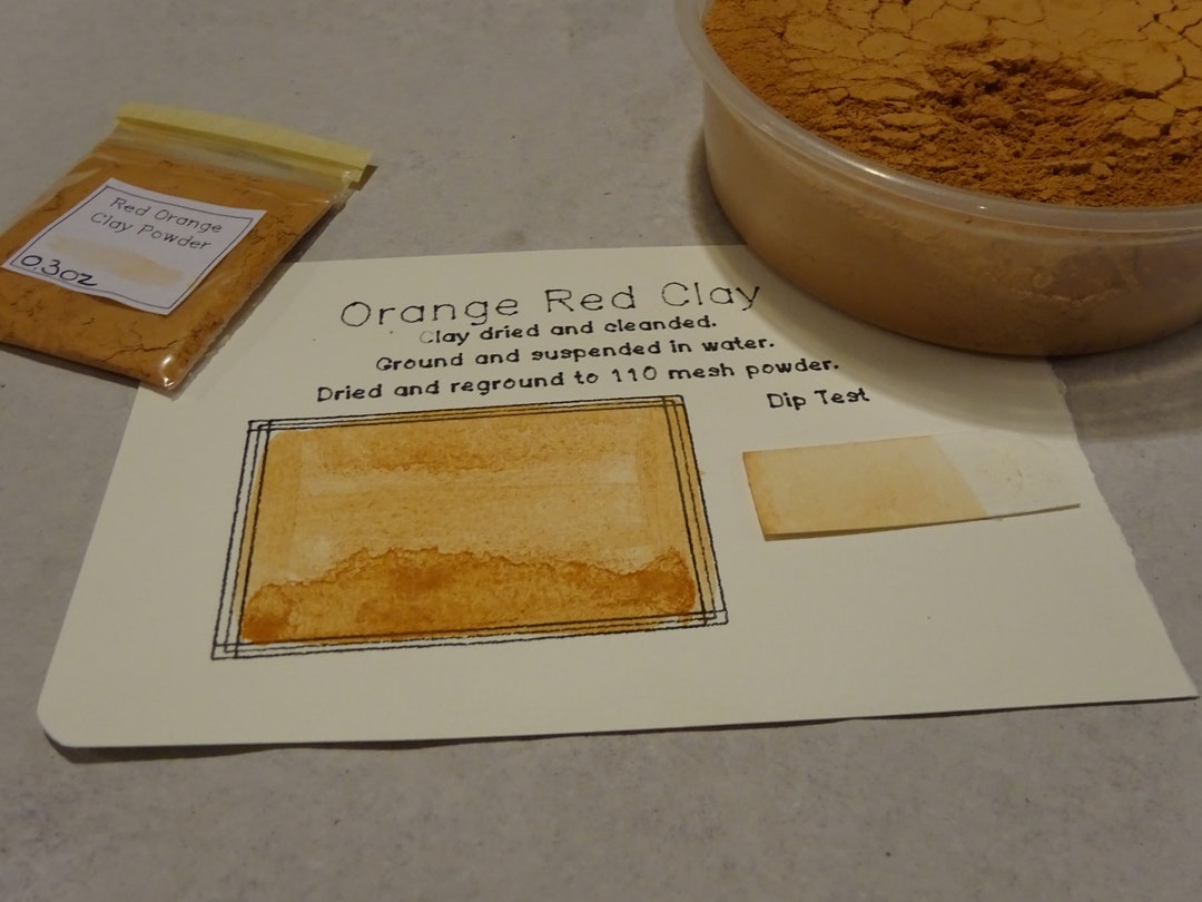 Natural Red Orange Clay Pigment Powder 3 Oz - Etsy