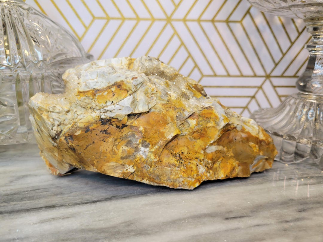 Ohio Rainbow Flint Rough With Quartz Geode - Etsy
