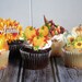 Edible Fall Cake Decorations, Fall Pumpkins and Leaves, Cupcake and ...