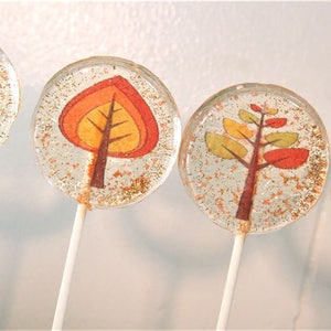 Fall Trees Party Favor Lollipops, Fall Party Favors, Set of 48 Edible ...