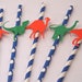 Dinosaur Party Straws, Dinosaur Decor, Set of 12 Straws, Custom Party ...