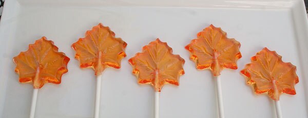Fall Wedding Favor Lollipops Orange Fall Maple Leaf Autumn | Etsy
