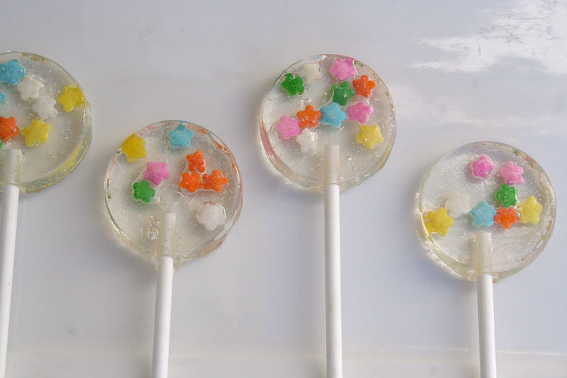 Flowers Wedding Favor Lollipops Hard Candy With Candy - Etsy