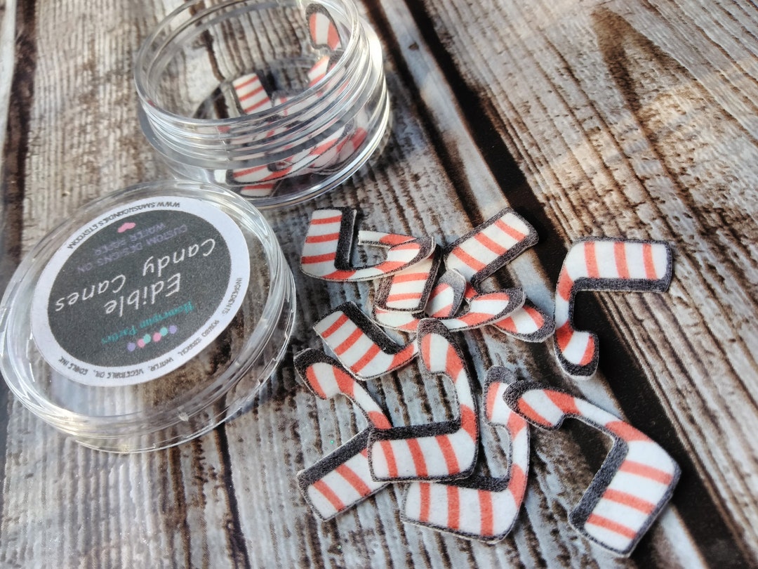 Mini Candy Canes Cake Decorations, Drink Topper, Cocoa Bomb Sprinkles ...