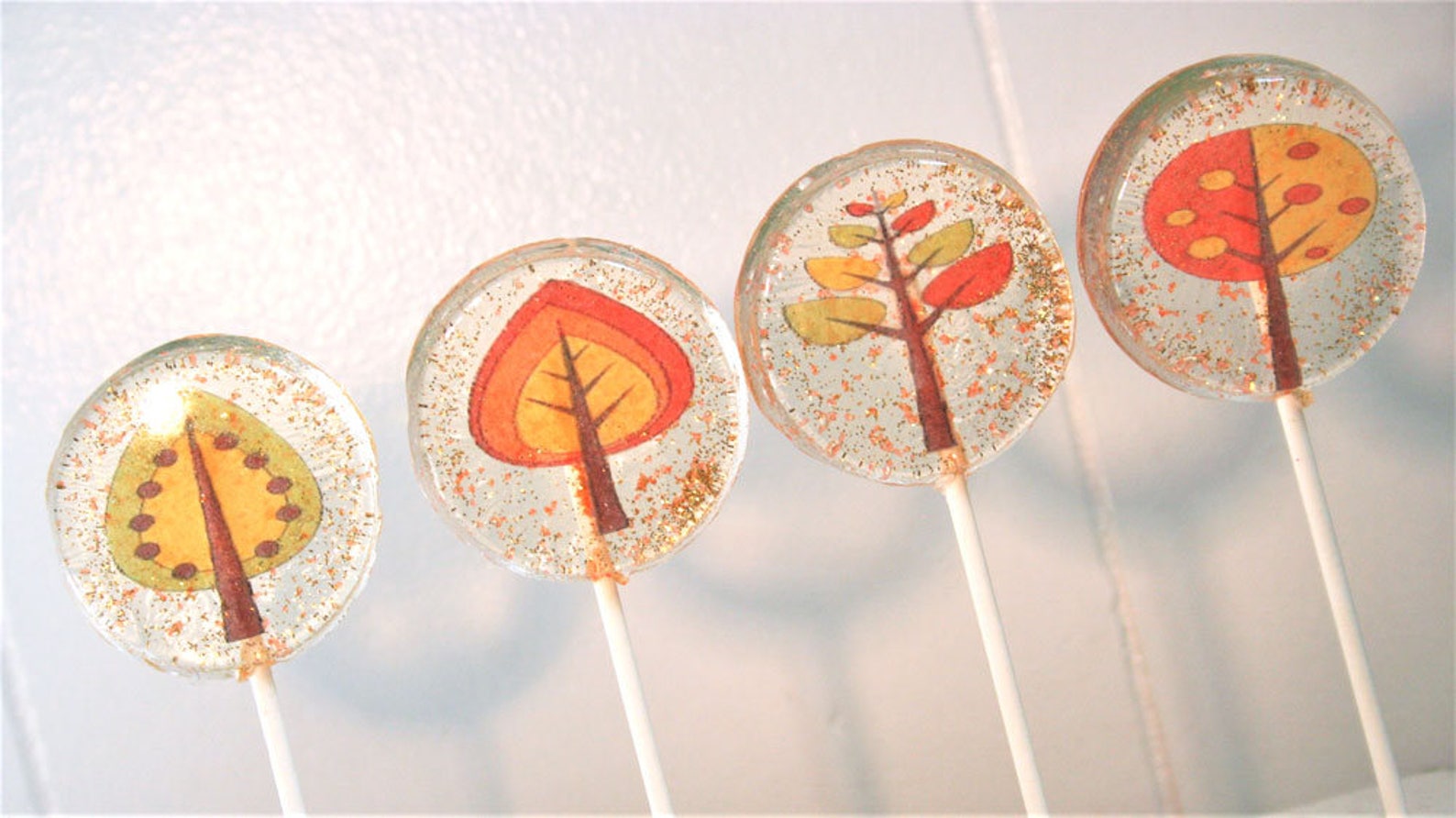 Fall Trees Party Favor Lollipops Fall Party Favors Set of 48 | Etsy
