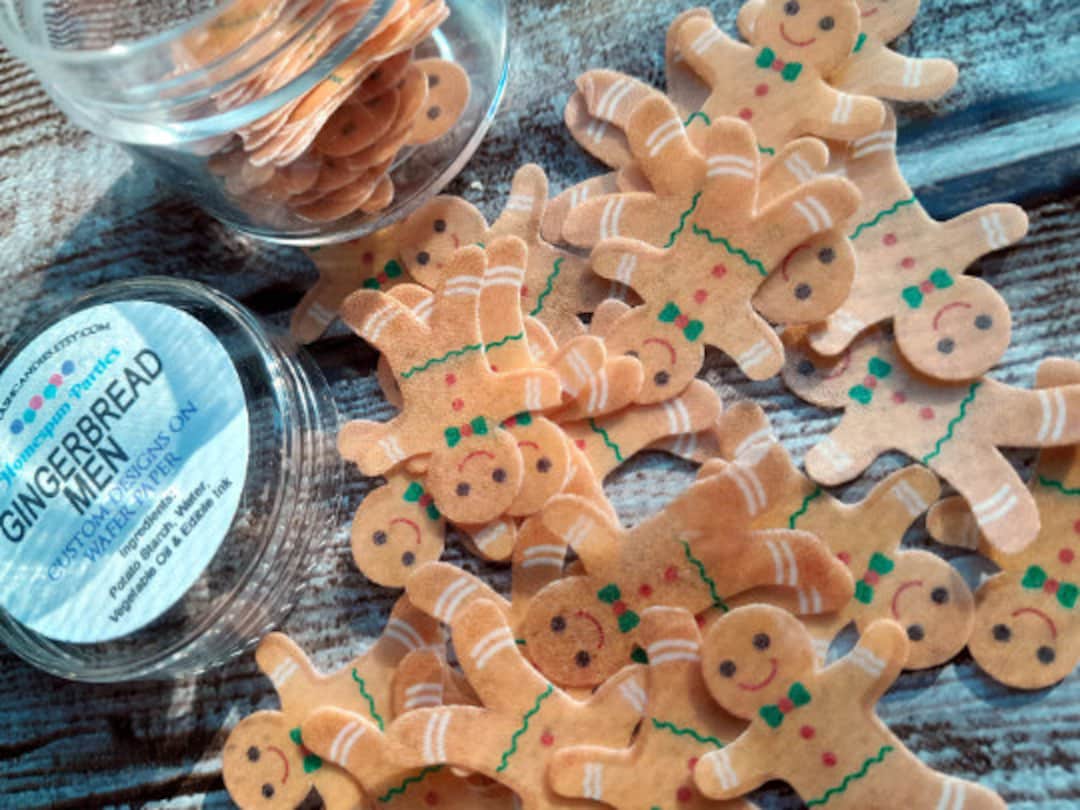 Mini Gingerbread Men Cake Decorations, Drink Topper, Cocoa Bomb ...