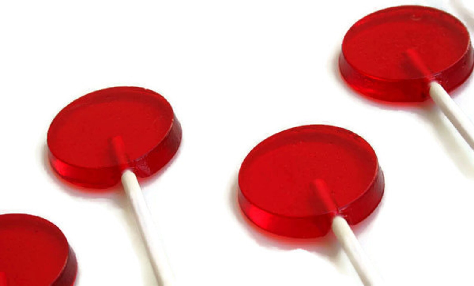 Red Wedding Favor Lollipops -bright Red Hard Candy - 6 Lollipop Pack ...