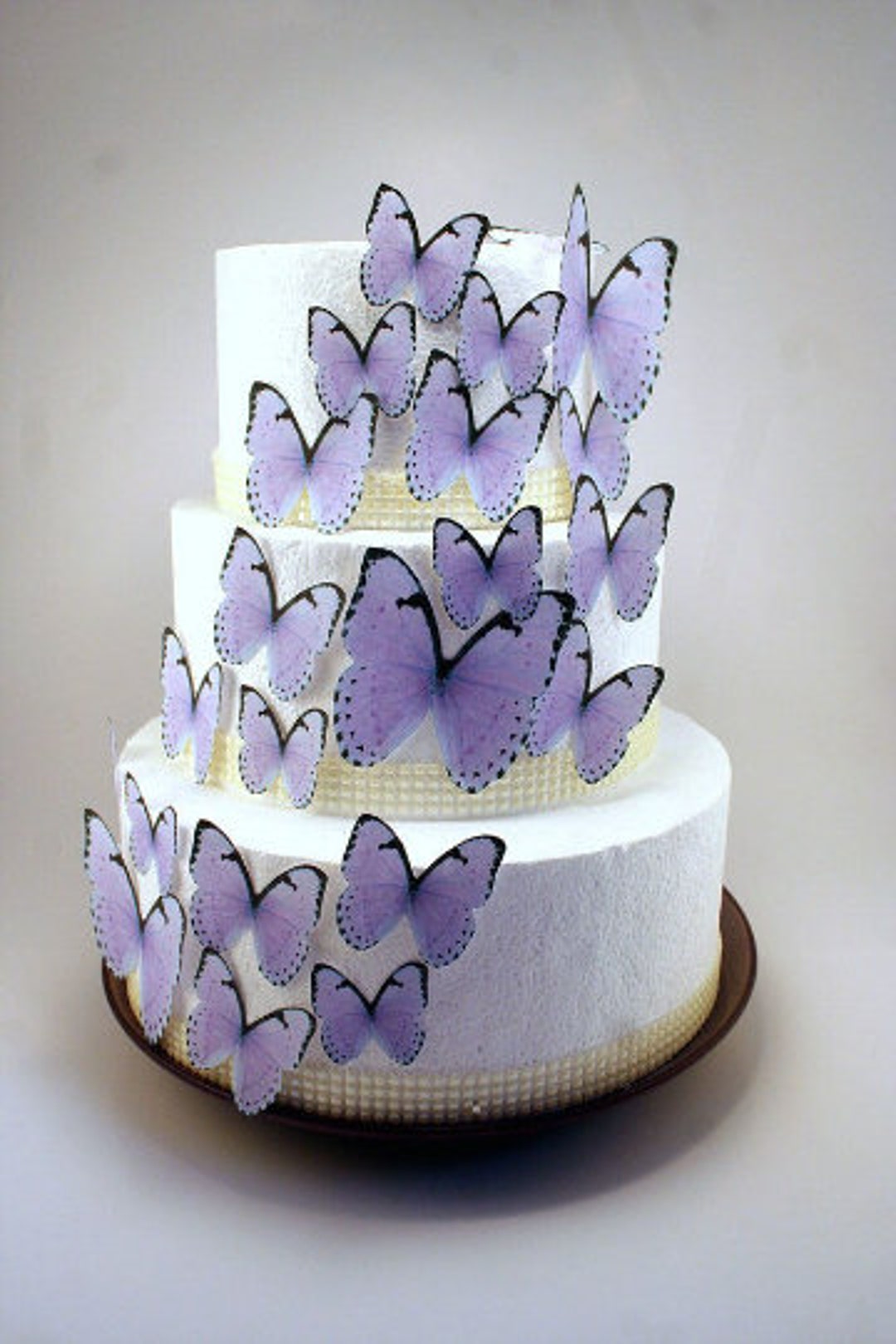 Edible Butterfly Cake Decorations, Pastel Purple Edible Butterflies ...