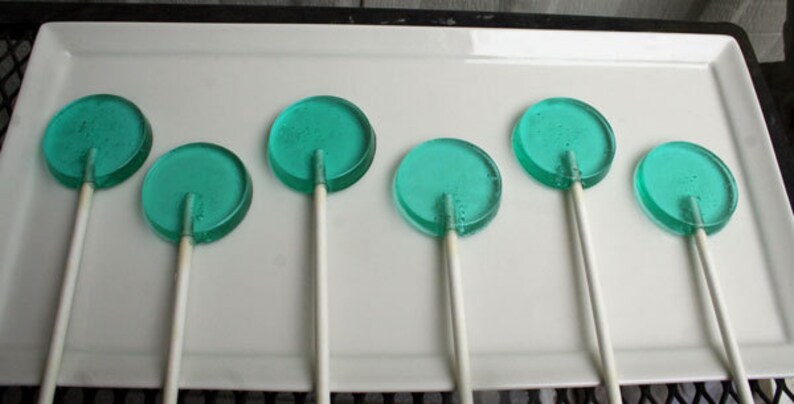 Light Aqua Blue Lollipops Hard Candy Lollipops 6 Lollipop - Etsy