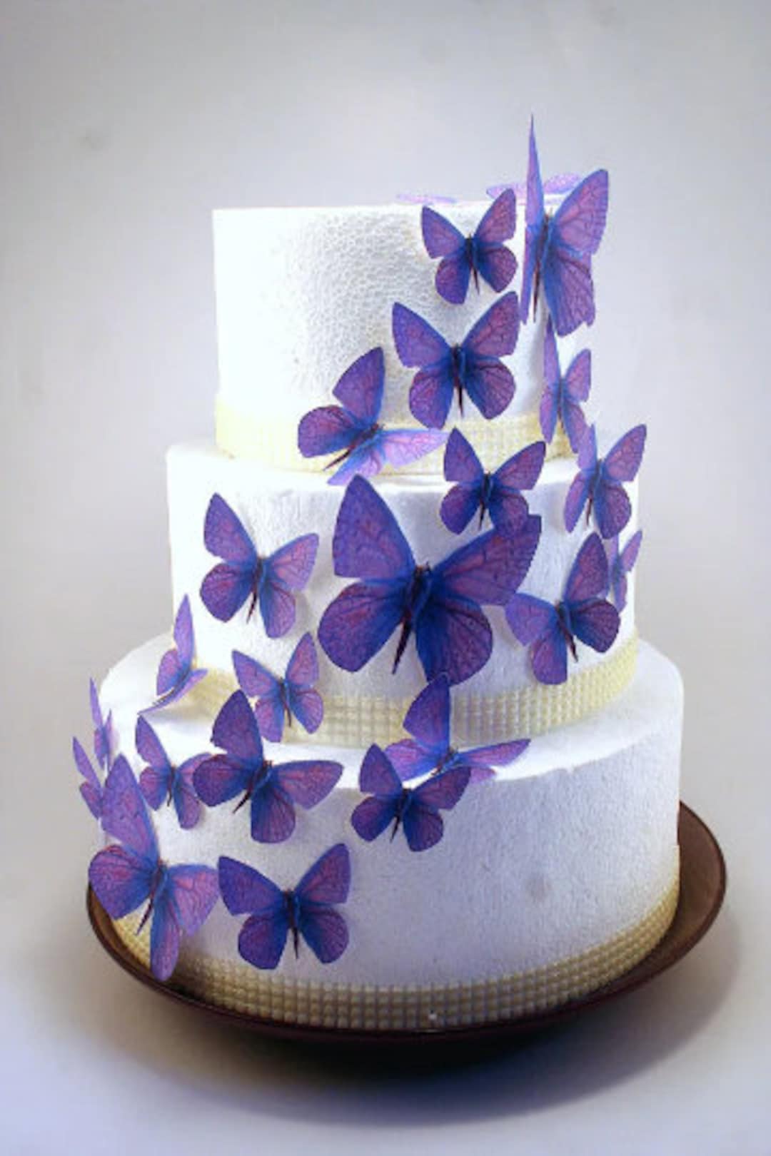 Edible Butterfly Cake Decorations, Light Purple Edible Butterflies, Set ...