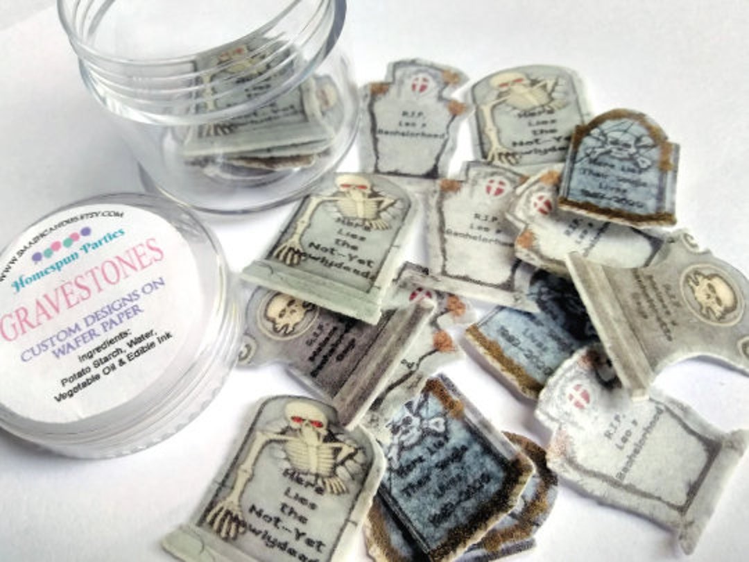 Mini Gravestones Cake Decorations, Drink Topper, Cocoa Bomb Sprinkles ...