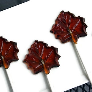 Fall Wedding Favor Lollipops, Brown Fall Maple Leaf - Autumn Wedding ...